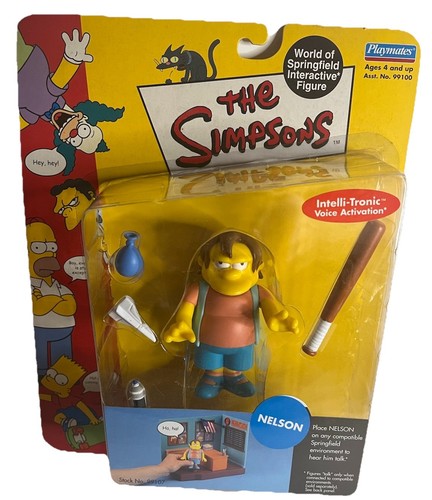2000 Playmates World of Springfield Simpsons Figure - Nelson NIB | eBay