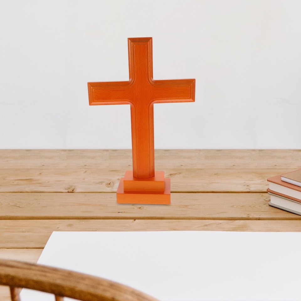 Wood Cross with Base Wooden Cross Ornament Exquisite Wood Cross Craft ...