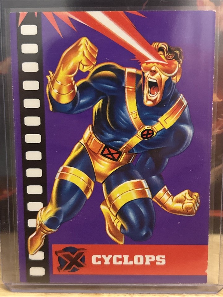 1995 Fleer Marvel X-Men Toy Biz Cyclops Suspended Animation Promo Card ...