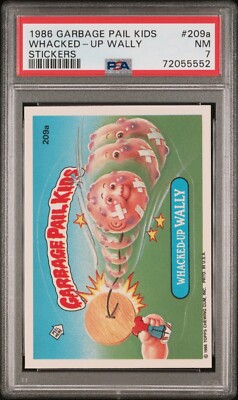 PSA 7 NM 1986 Topps Garbage Pail Kids OS6 #209a WHACKED-UP WALLY Series ...