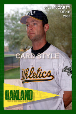 Dave McCarty - 2003 Oakland Athletics - choose a size - color print | eBay