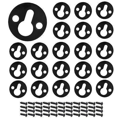 60 Pcs Round Keyhole Hangers with 120 Pcs Screws, Metal Keyhole Frame ...