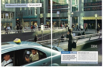 2004 IBM Workplace Middleware is Everywhere On Demand Business Print Ad ...