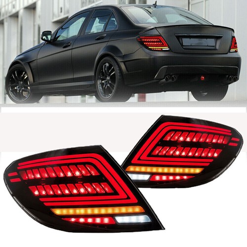 Pair For Mercedes Benz C-Class W204 2007 -2014 Red LED Tail Light Lamps ...