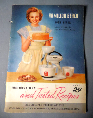 Hamilton Beach Food Mixer Instructions and Tested Recipes Booklet ...