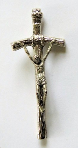 ITALY INRI Cross Crucifix Silver Tone Metal Pendant Italy 2.20" Long | eBay