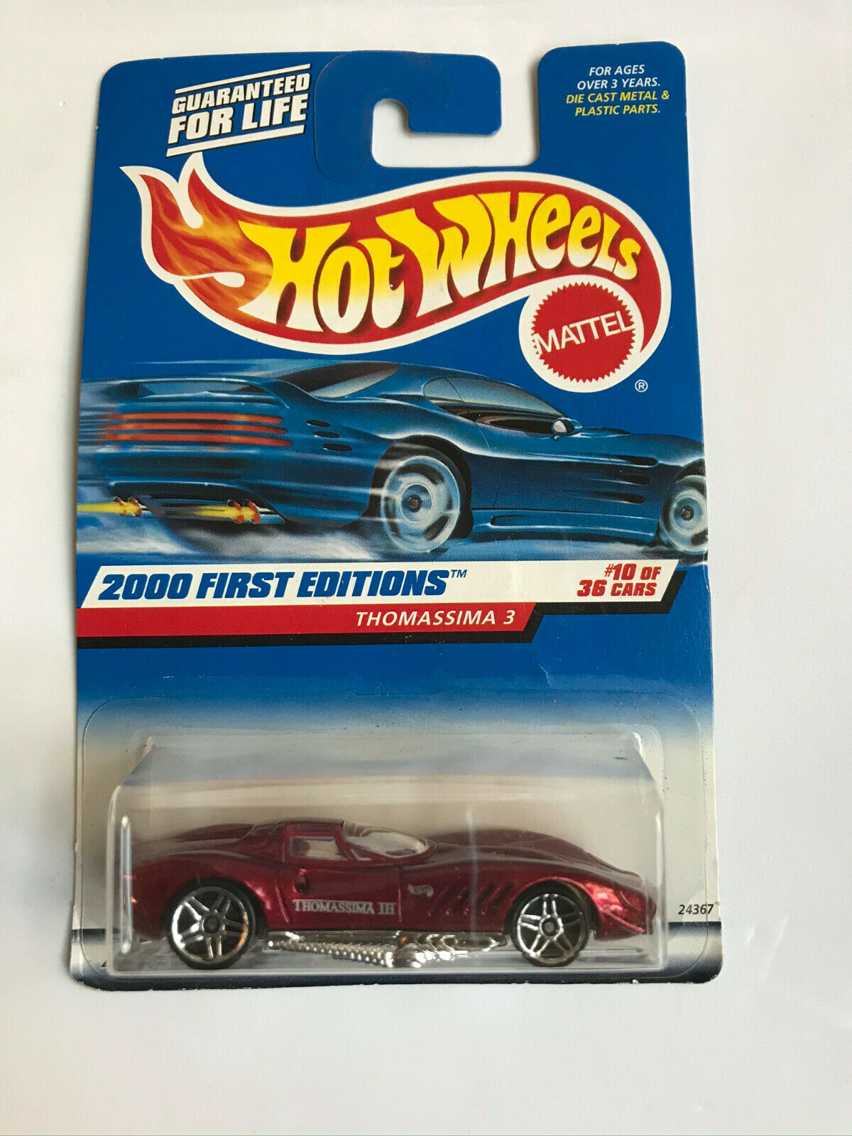 Hot Wheels Red Thomassima 3 Die Cast Car #10 of 36 Die Cast Car YR 2000 ...
