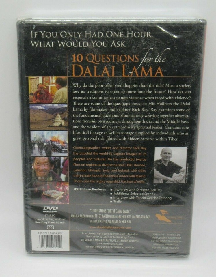 10 QUESTIONS FOR THE DALAI LAMA DVD DOCUMENTARY, EXPLORER RICK RAY ...