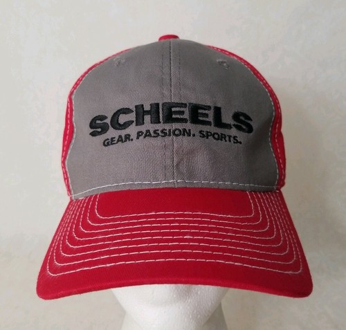 Scheels Gear Passion Sports Company Red & Gray Baseball Hat Cap ...