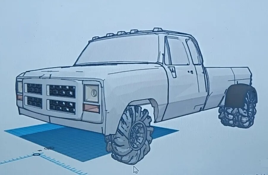 AXIAL SCX10 1/10 305mmWB DODGE RAM D350 DIY FIRST GEN EXT CAB DUALLY ...