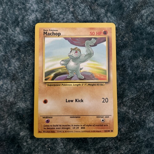 Pokémon Machop Original Uncommon 1st Edition 52/102 1999 | eBay