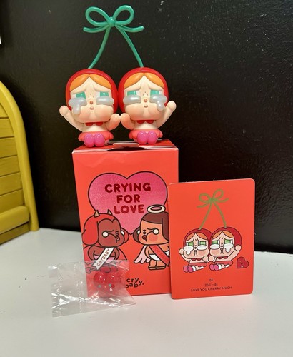 Authentic POPMART X CRYBABY Crying For Love Series LOVE YOU CHERRY MUCH ...