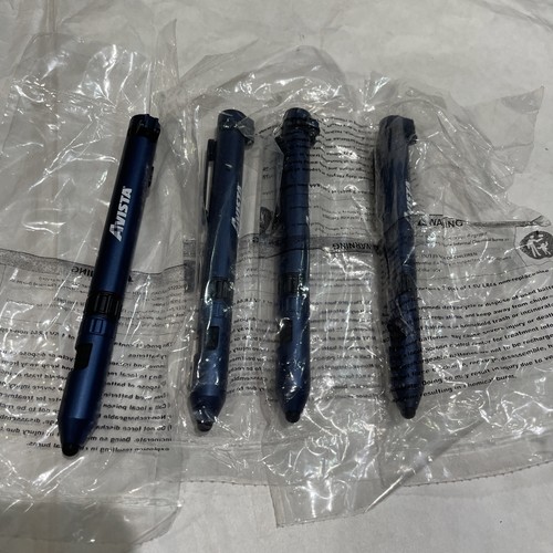 Qty 4 Tactical Pen 6-in-1 / Flashlight / Ballpoint /Compass/Screwdriver ...