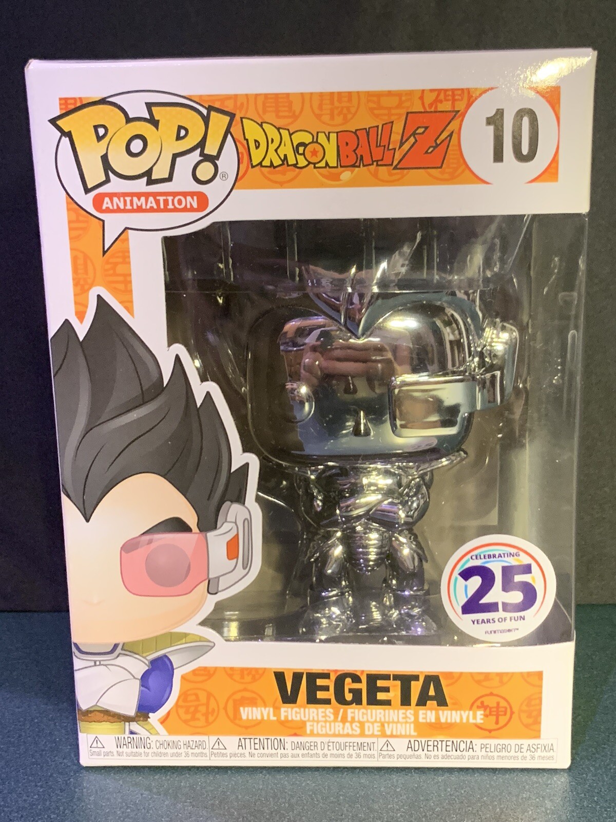 Dragonball Z Vegeta Metallic Chrome Funko POP Funimation 25 Years of ...
