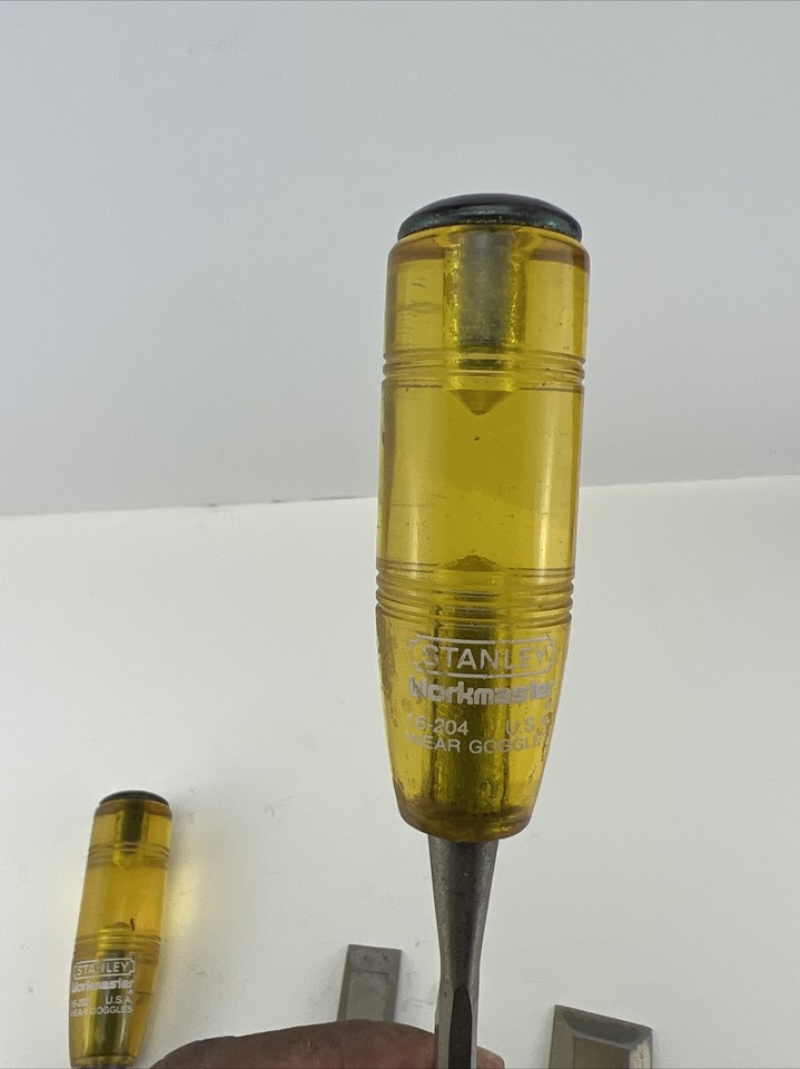 Vintage Stanley Workmaster 6 pc Bevel Edge Paring Chisel Set Made In ...