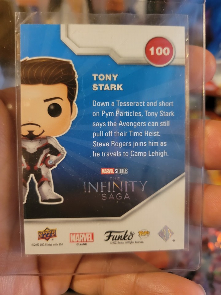 upper deck funko pop marvel card Tony Stark Serialized 97/99 | eBay