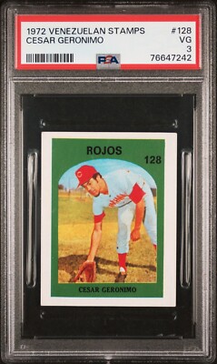 PSA 3 VG CESAR GERONIMO 1972 VENEZUELAN STAMPS #128 TOTAL GRADED CENSUS ...