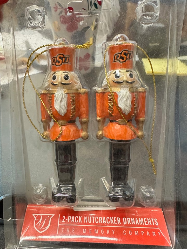 OSU Oklahoma State Univ Ornaments Christmas Nutcrackers Memory Company ...