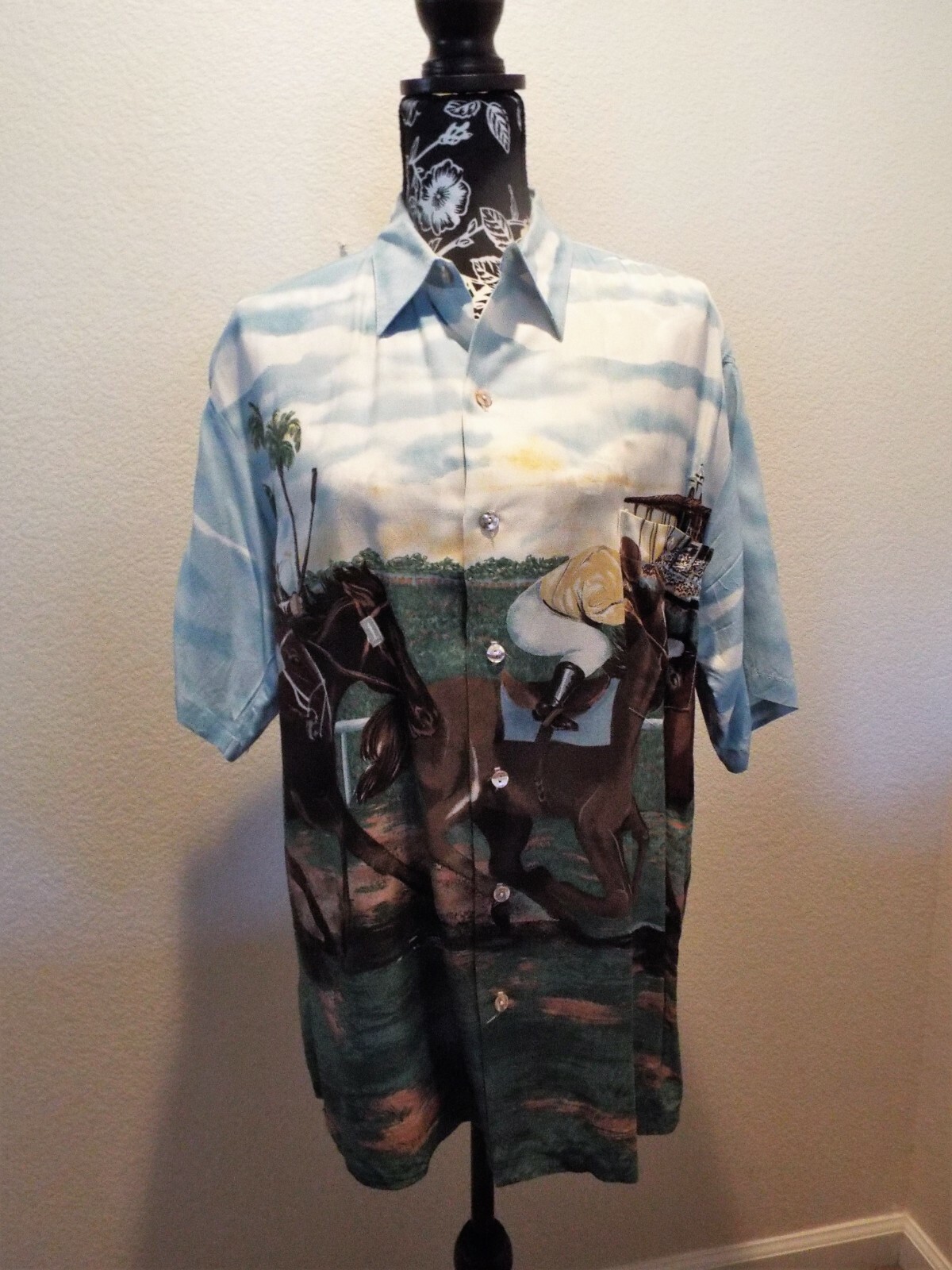 TORI RICHARD Thoroughbred Horse Racing Themed Men's A… - Gem