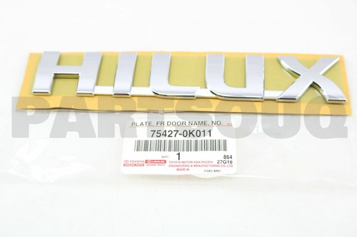 754270K011 Genuine Toyota PLATE, FRONT DOOR NAME 75427-0K011 | eBay