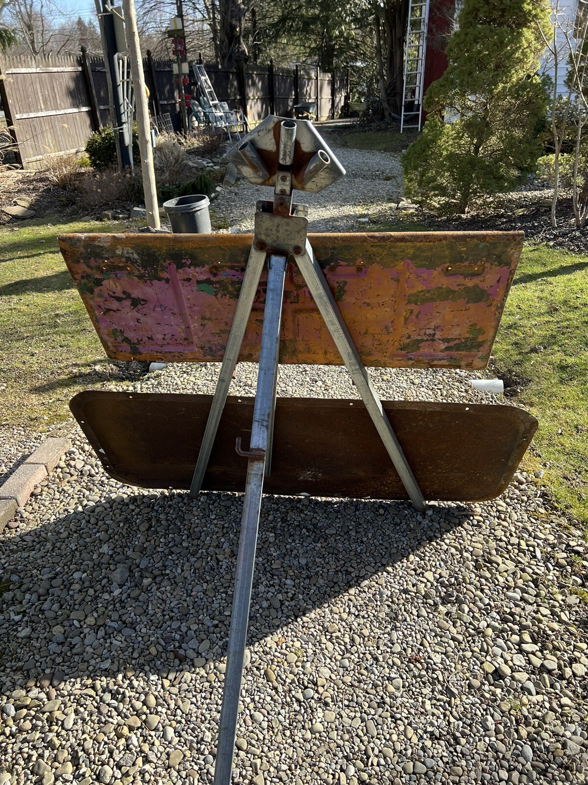 VINTAGE ORIGINAL JEEP WILLYS TAILGATE car auto truck part gas oil SHIPS ...