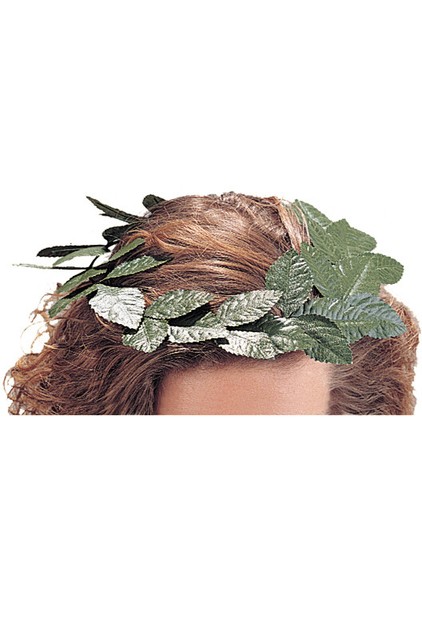 Roman Caesar Greek Headpiece Hat Gold Green Leaf Costume Accessory Head ...