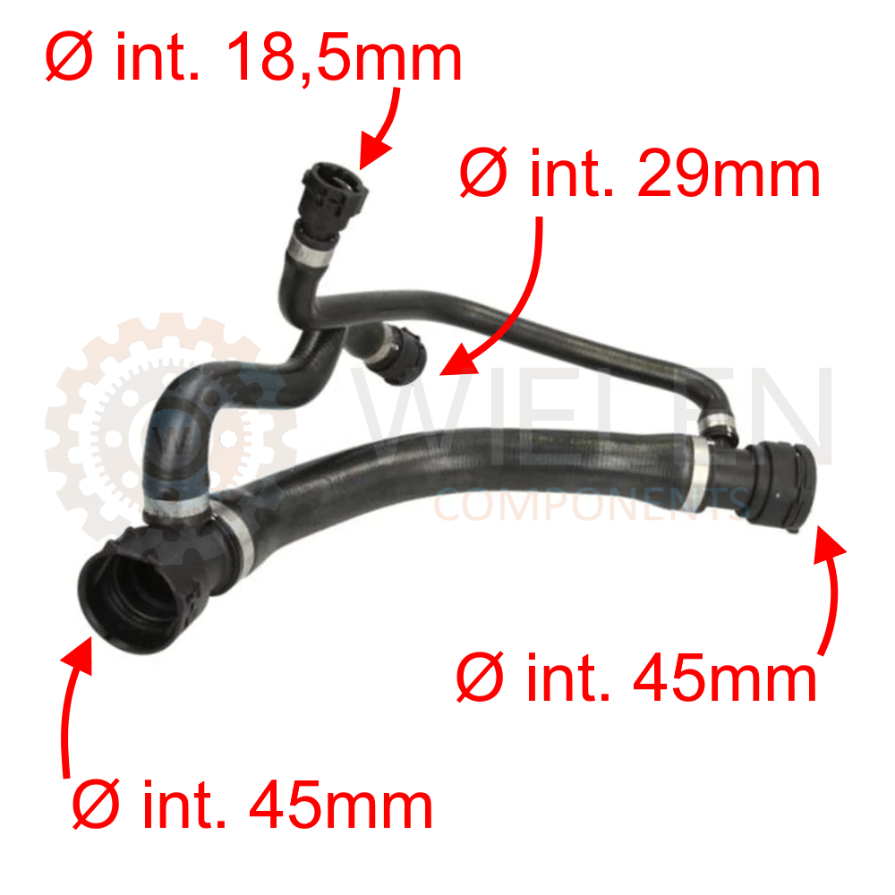 Sleeve Radiator Hose Cooling Water For BMW 7 740i 750i 17127535742 | eBay