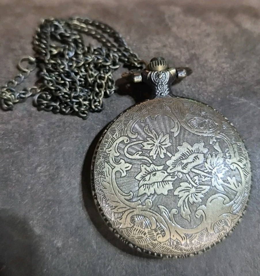 Brand New! Skull And Gun - 2nd Amendment Pocket Watch Bronze Tone ...