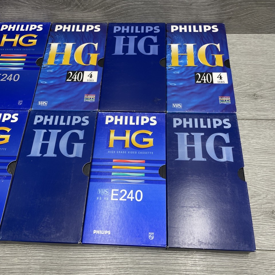 10 x Used VHS Tapes Philips HG E-240 Blank VHS Tapes Bundle (40 Hours ...