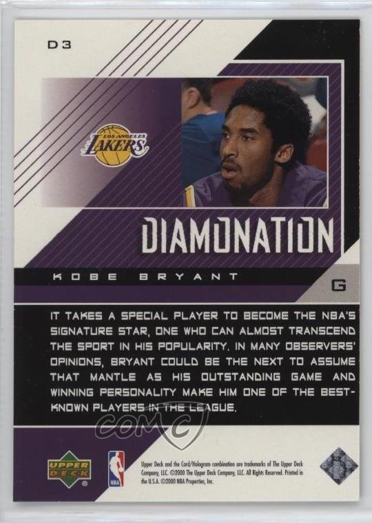 1999-00 Upper Deck Black Diamond Diamonation Kobe Bryant #D3 HOF | eBay