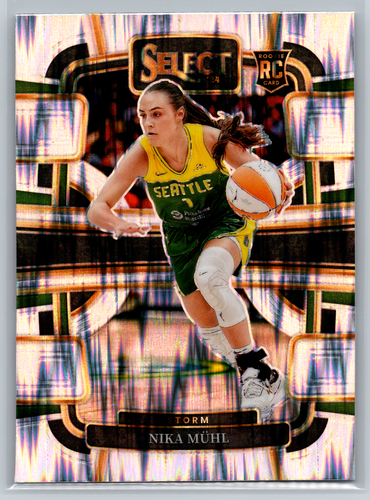 Nika Muhl 2024 Panini Select WNBA Flash Prizm Rookie #27 Seattle Storm ...