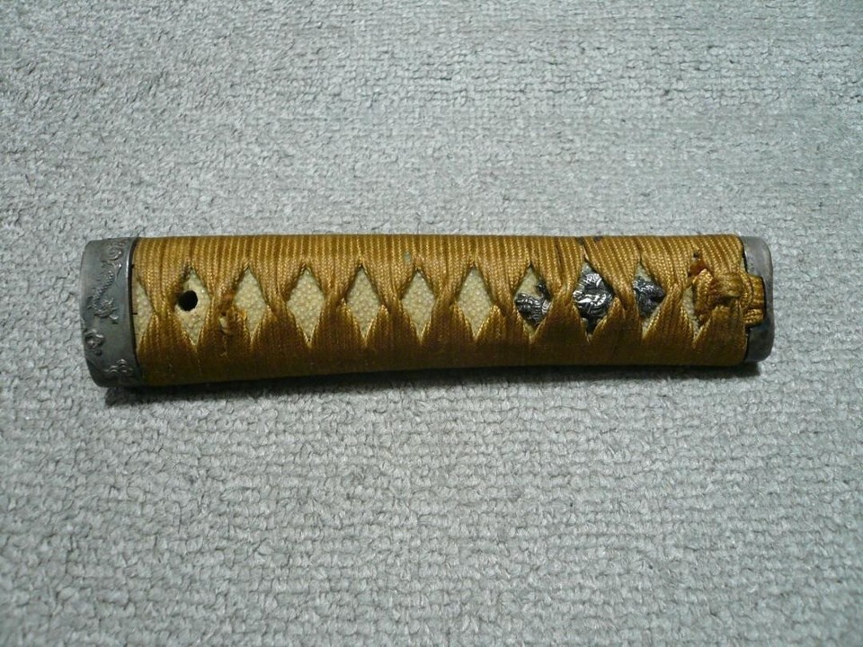 Vintage Japanese Tsuka Handle Samegawa&Dragon Motif Katana Wakizashi ...