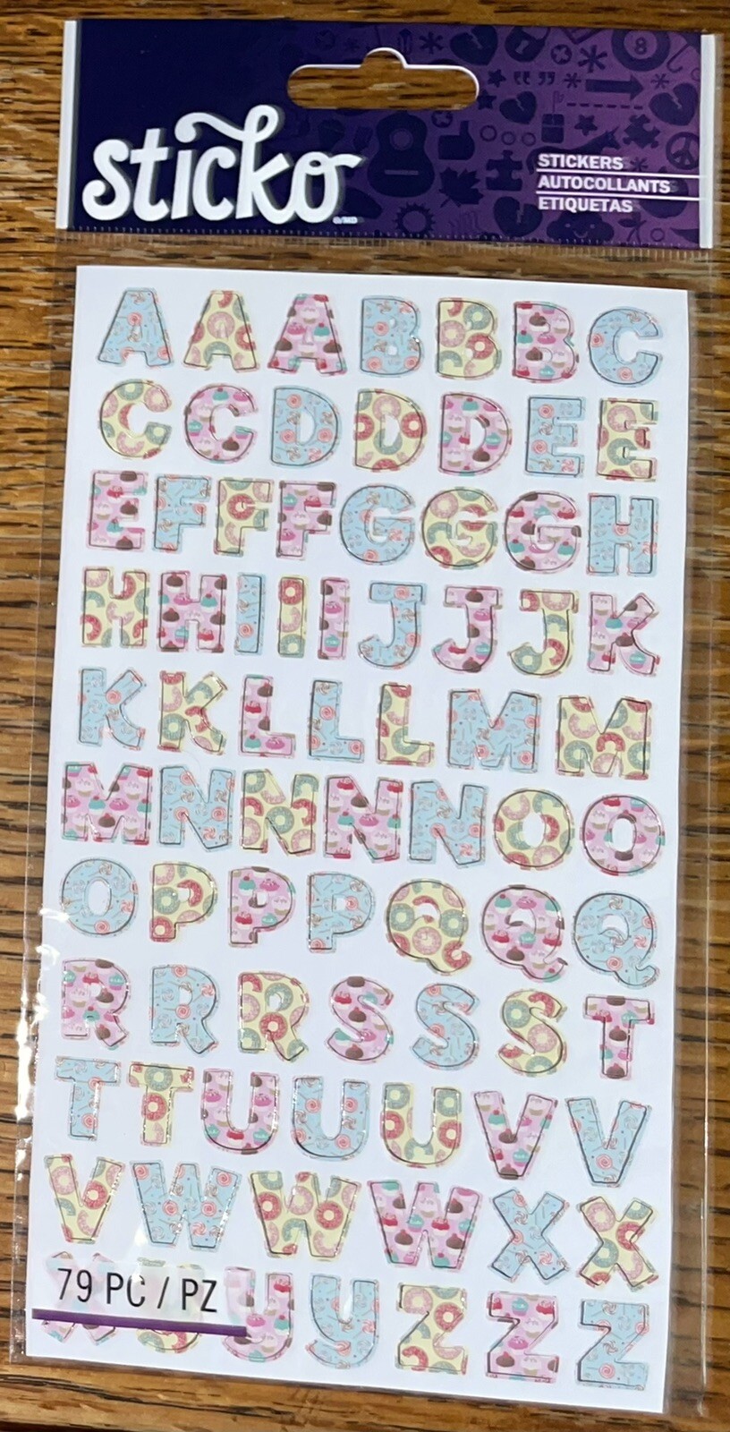 Sticko Dessert ALPHABETS Letters Alpha Cupcake Donut Lollipop Scrapbook ...