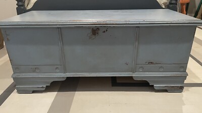 Caswell Runyan Cedar Chest, Painted Distressed Blue Gray, Great Used ...
