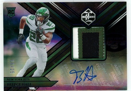 2022 Panini Limited Breece Hall Rookie Card RC Auto Signature Patch /25 ...