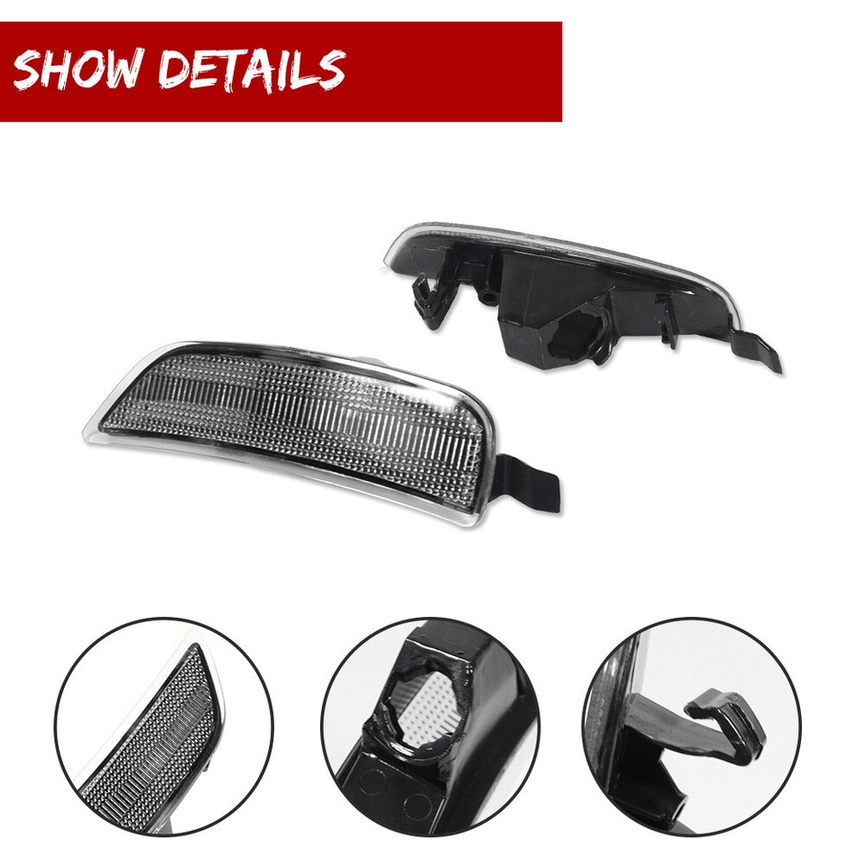 For Mazda MX-5 Miata 2016-up Clear Rear Fender Side Marker Light ...
