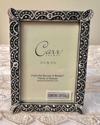 Carr Picture / Photo Frame / Silver Tone Metal and Genuine Crystals | eBay