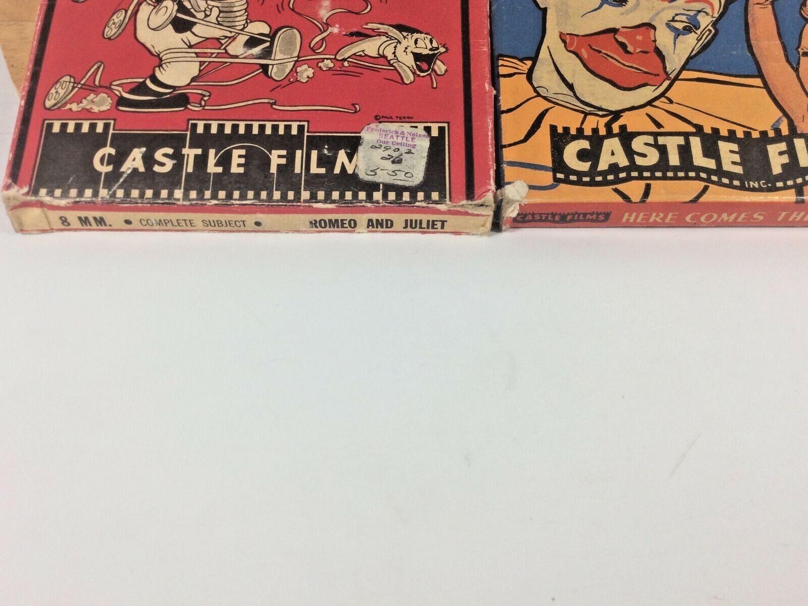 Vintage Castle Films 8mm Film Here Comes The Circus & Paul Terry Romeo ...