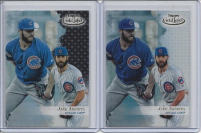2017 Topps Gold Label Jake Arrieta Base And Black Parallel Class 1 | eBay