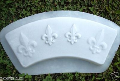 Tree ring fleur de lis mold plaster concrete casting edge mould 17" x 6 ...