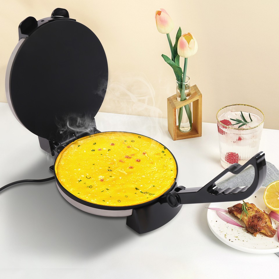 1800W 220V Electric Chapati Maker Flat Bread Naan Tortilla Roti Press ...