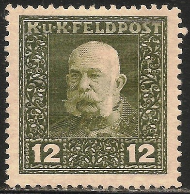 Austria #M29 (M1) VF MINT - 1917 12h Emperor Franz Josef - Military ...