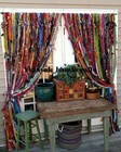 100 Strands, Bohemian gypsy rag Window Bohemian Valance Indian Backdrop ...