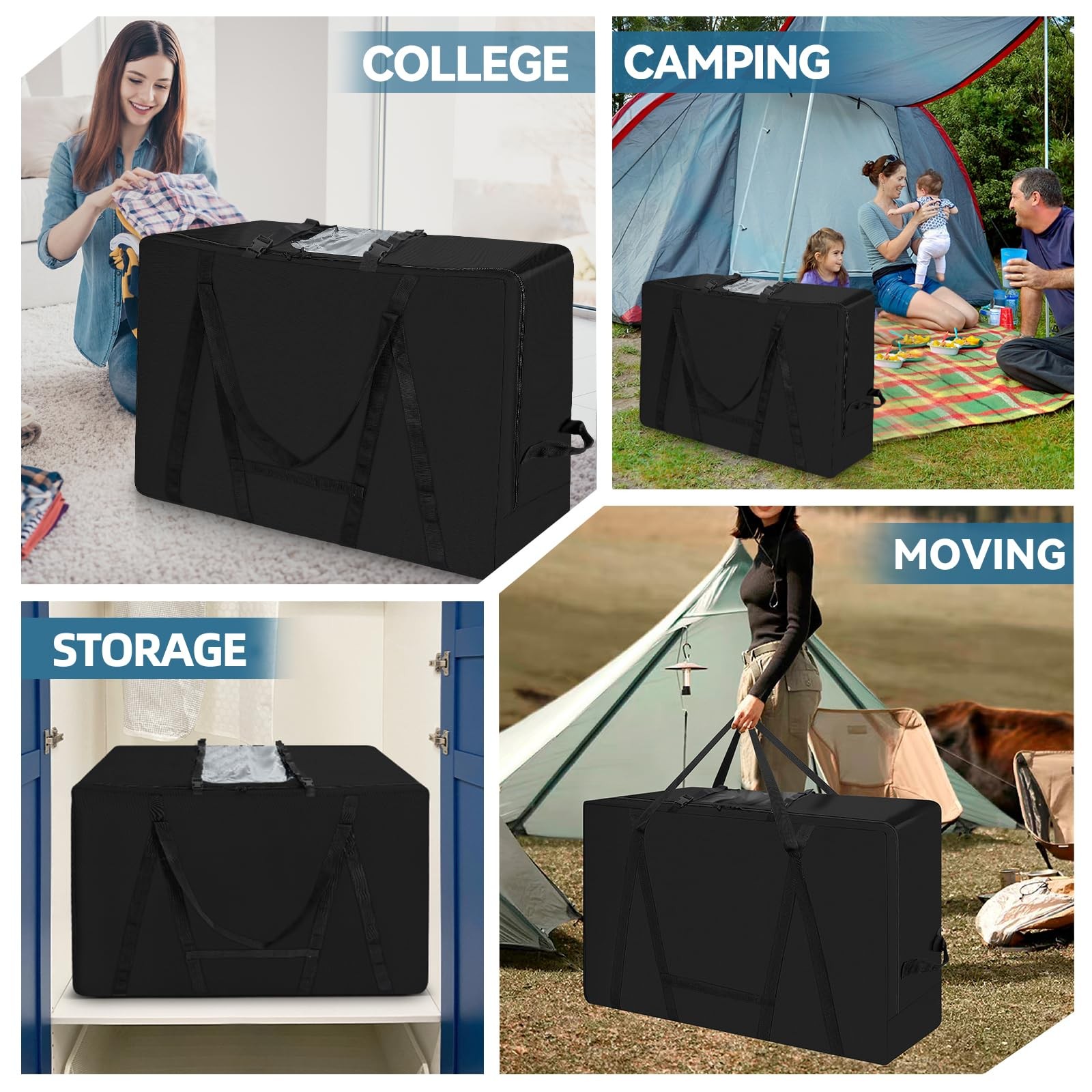 Folding Mattress Storage Bag Trifold Memory Foam Carry Case Portable ...