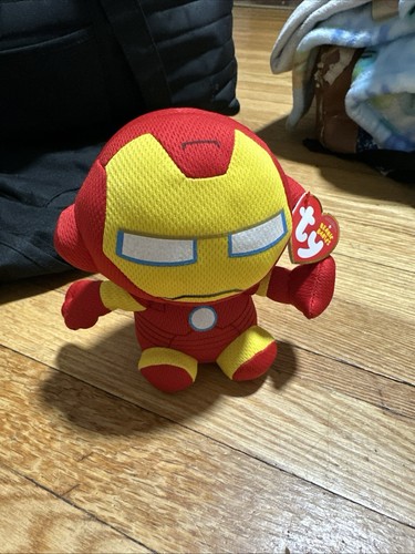 Ty Beanie Baby - IRON MAN (Marvel)(6 Inch) NEW MWMTs Plush Stuffed ...