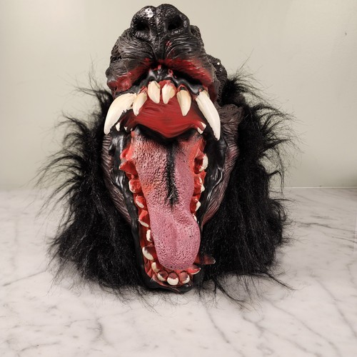 Vintage 80s/90s Werewolf Latex Mask Hairy Beast Head Horror Prop ...