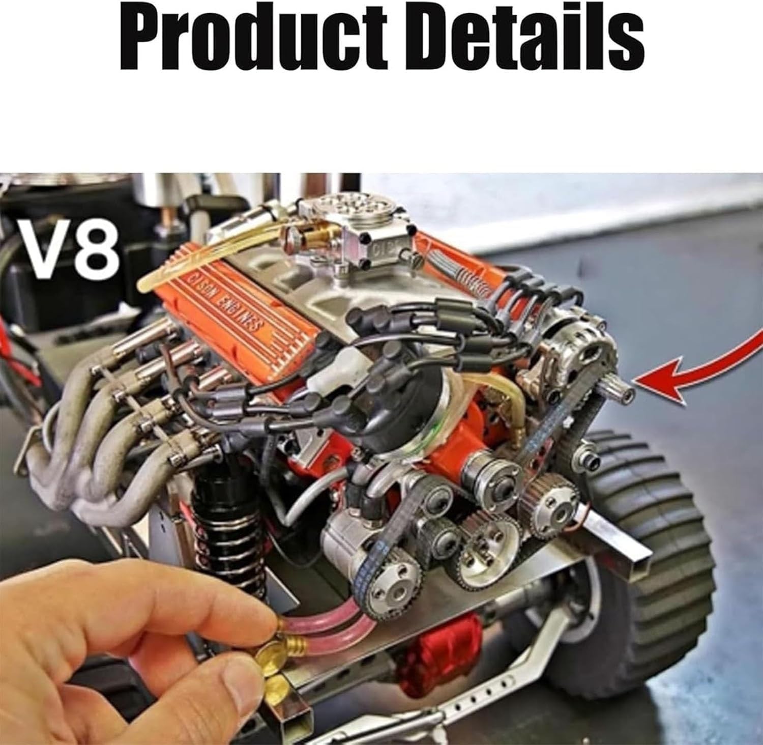 V8 Engine Kit Gas Model - OHV V8 Small Engine Model Kit Model Engine ...
