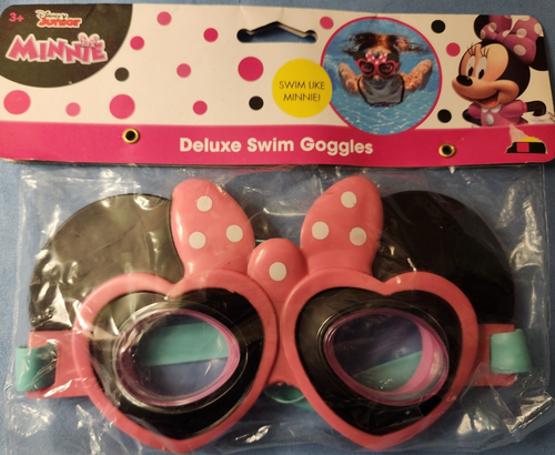 Disney Minnie Mouse Deluxe Swim Goggles - Pink/Mouse Ears - Ages 3+ NEW ...