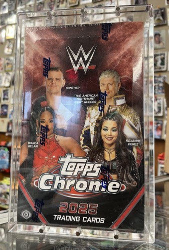 Acrylic Display Case Magnetic Lid Stackable FITS 2025 Topps Chrome WWE ...