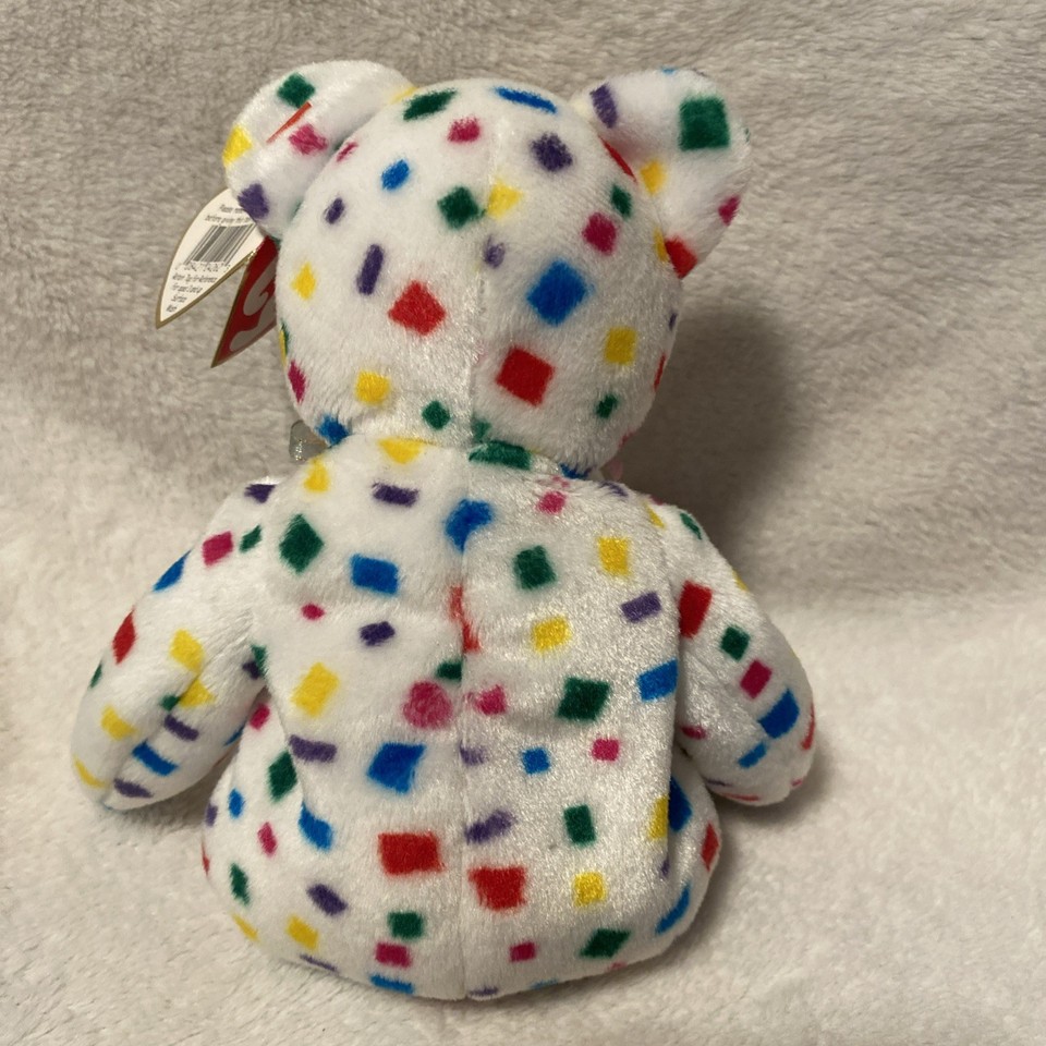 Ty Beanie Baby - TY2K the Confetti Bear 8.5" NEW MWMTs Stuffed Animal ...